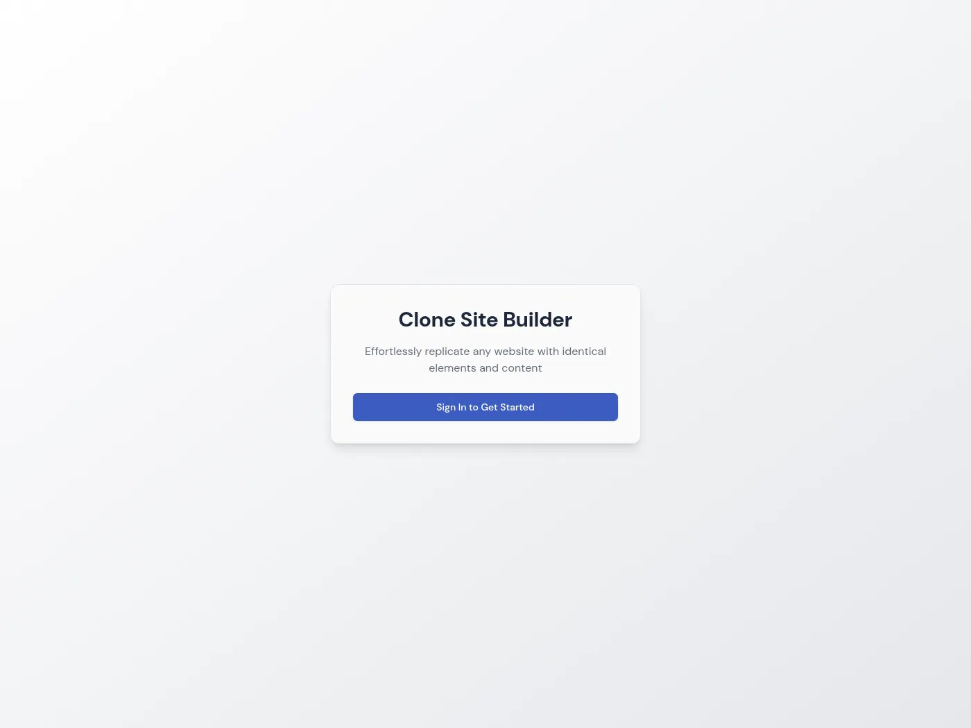 Clone Site Builder