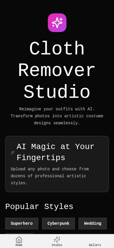 Cloth Remover Studio