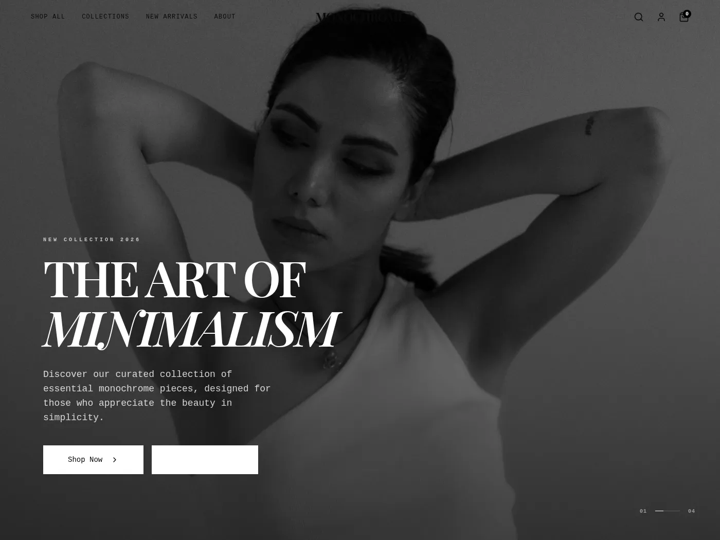 Monochrome Fashion Site