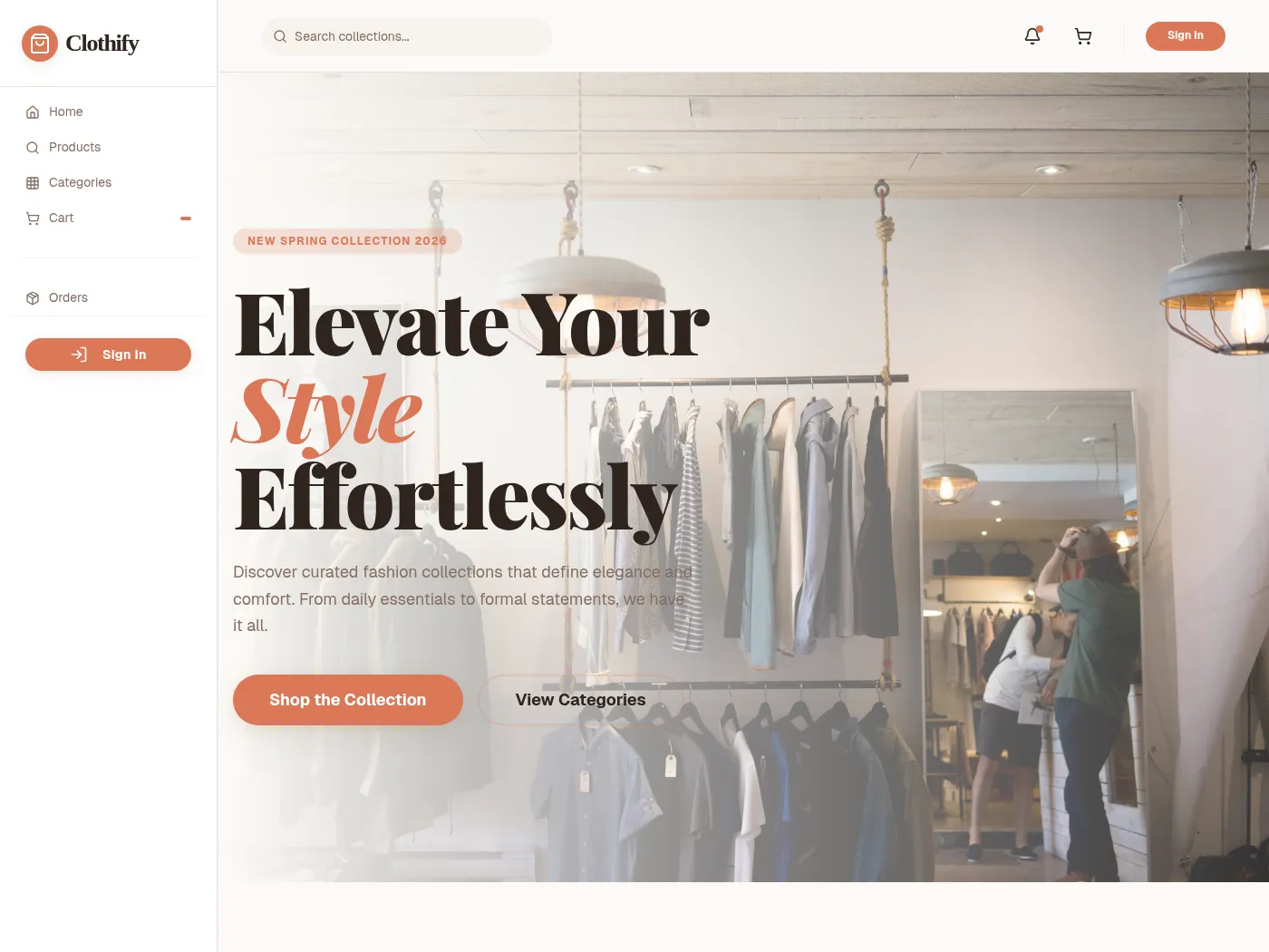 Clothify Shop