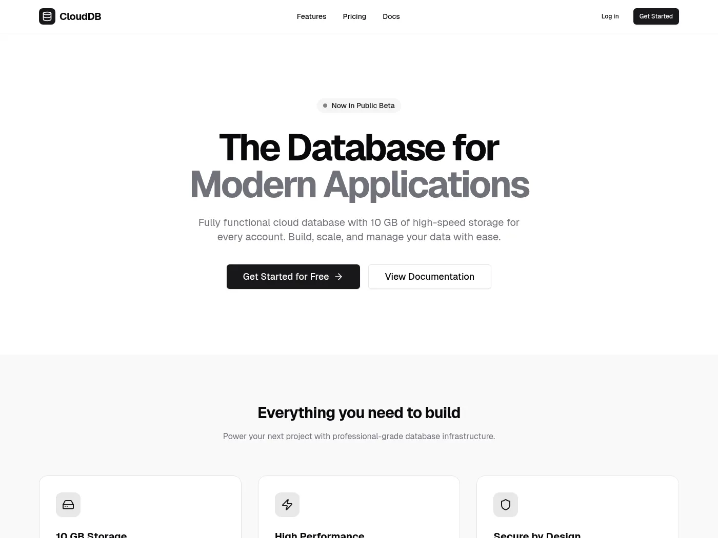 CloudDB Storage Platform