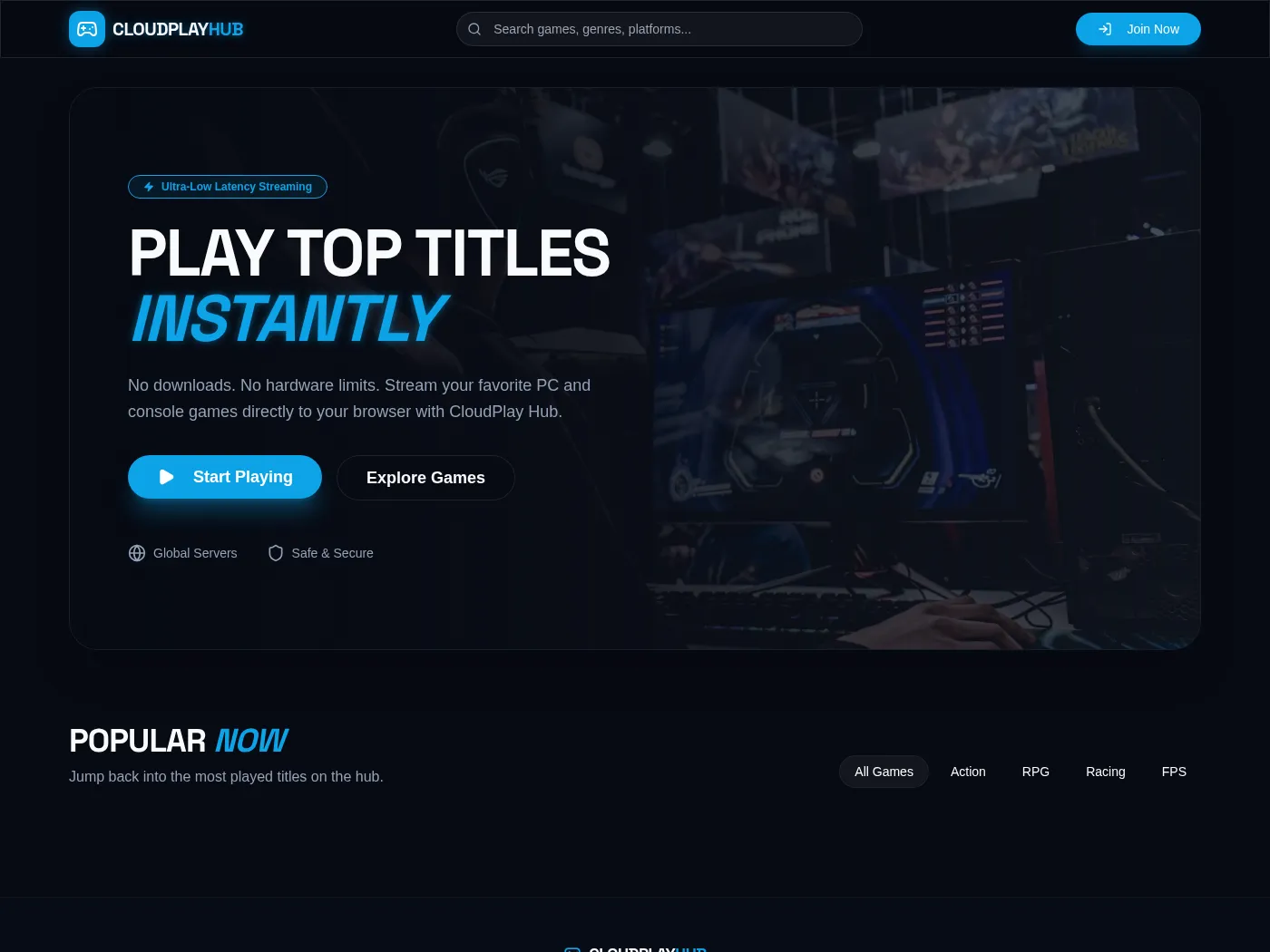 CloudPlay Hub