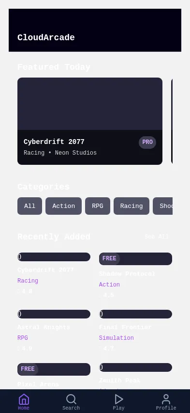 CloudArcade MVP