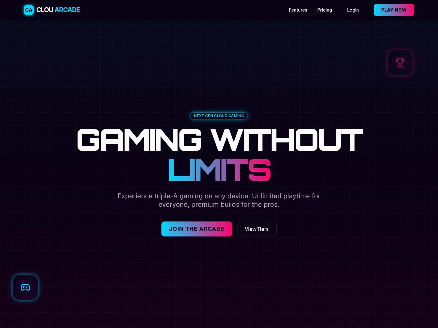CloudArcade Membership Portal