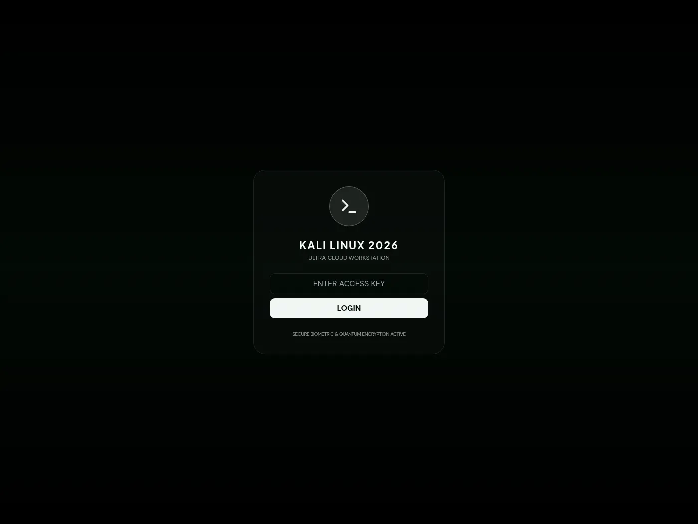 Ultra Cloud Kali Workstation