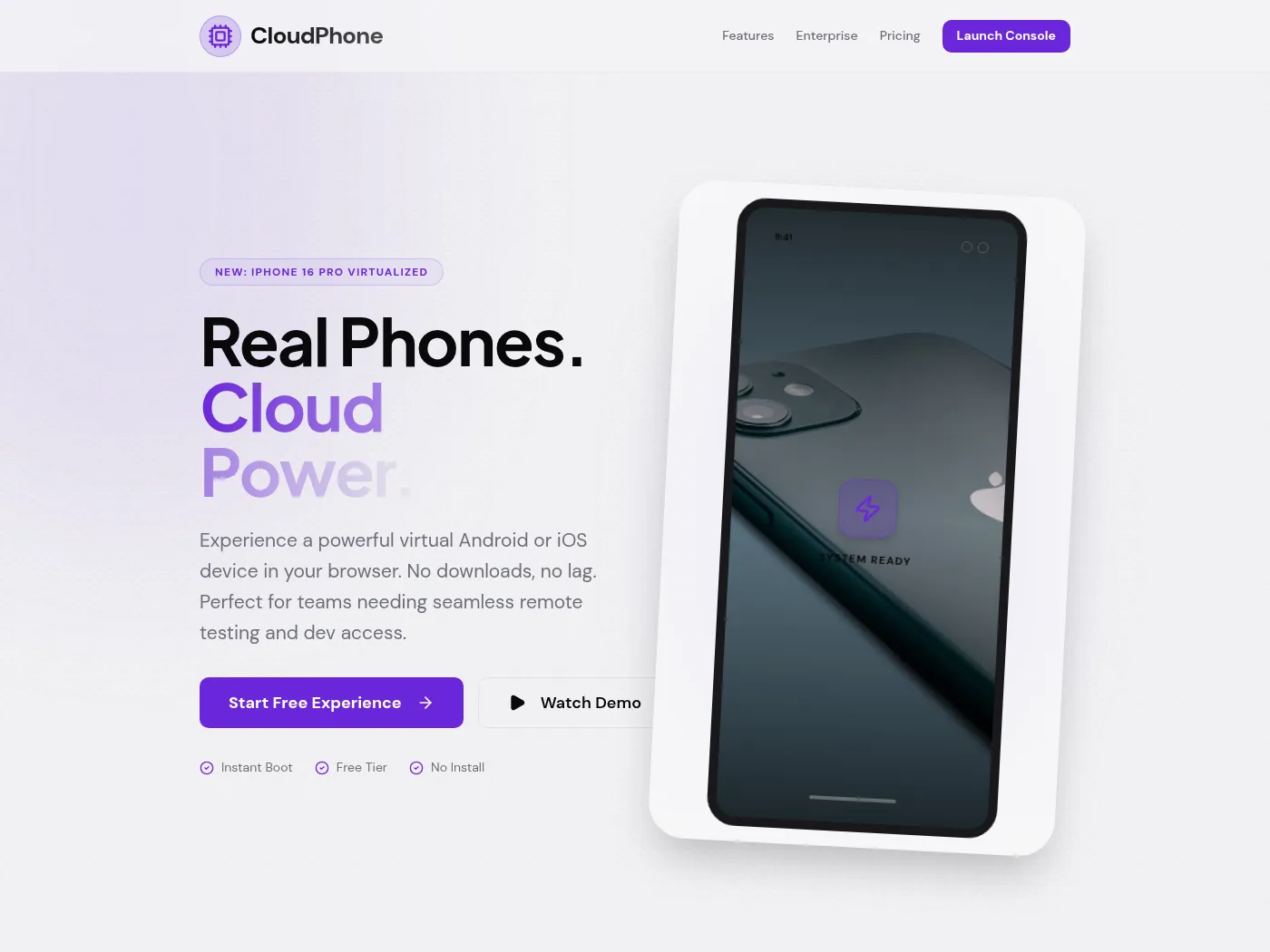 Cloud Phone Experience