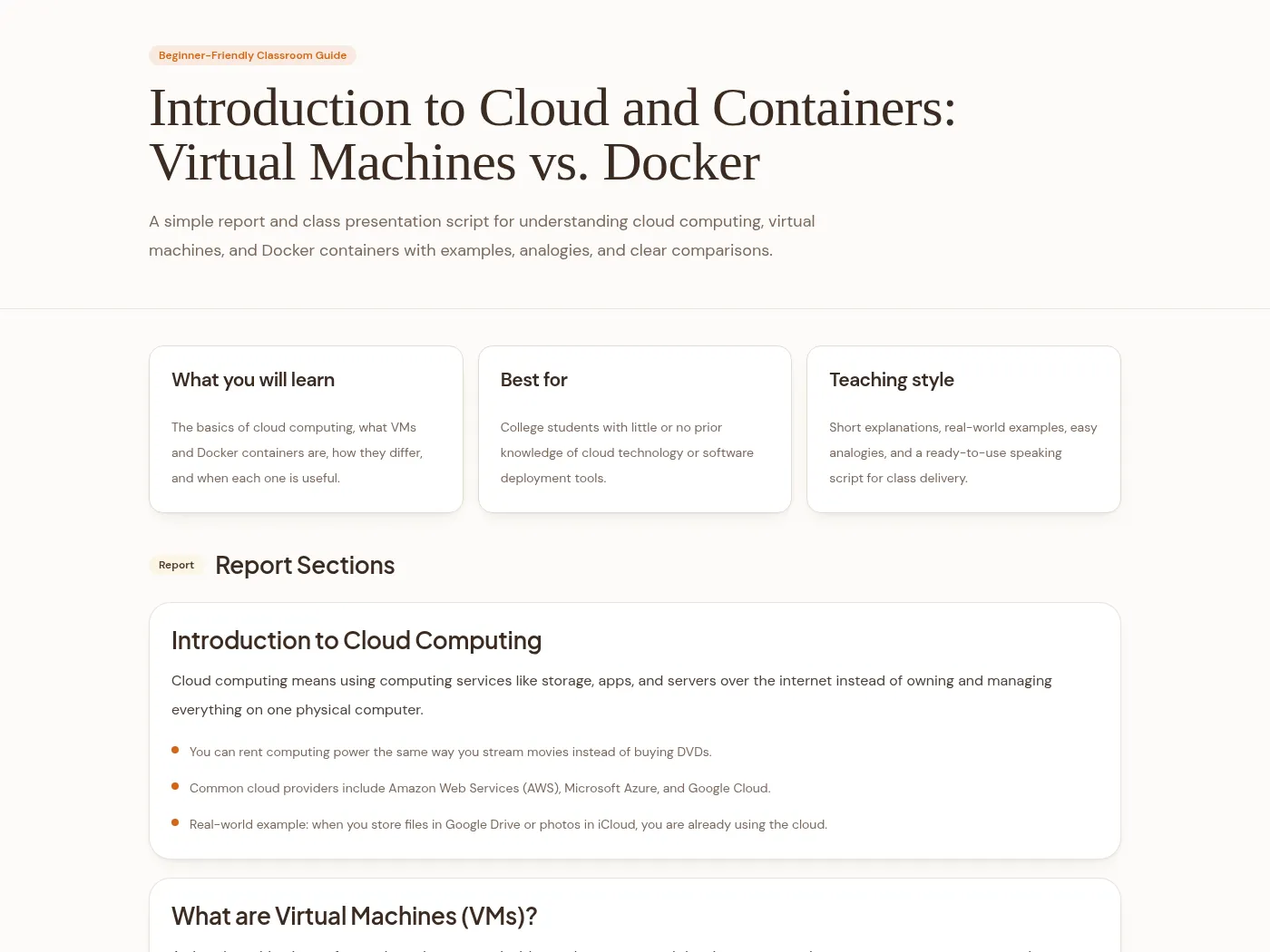 Cloud & Containers Explainer
