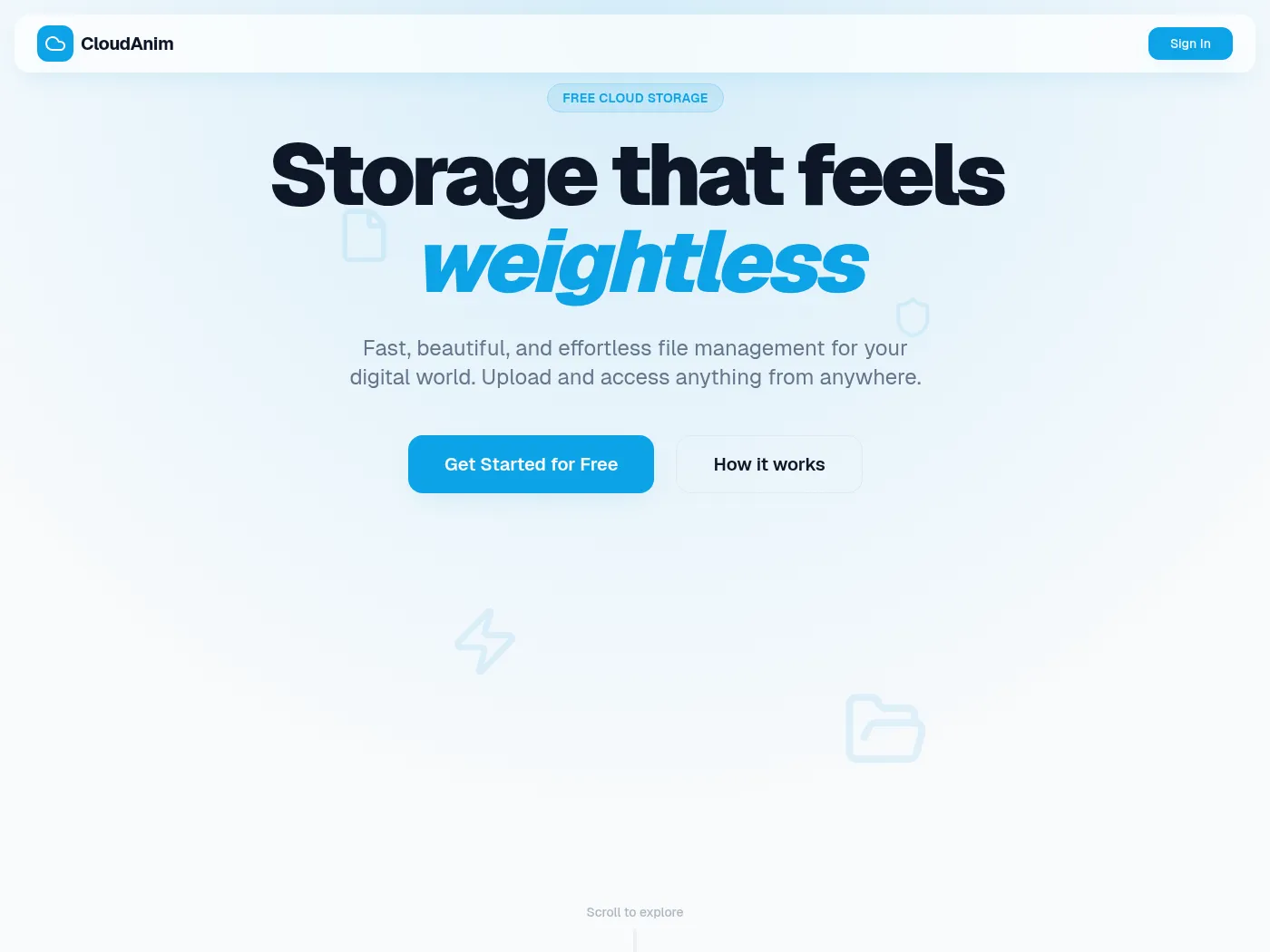 CloudAnim Storage