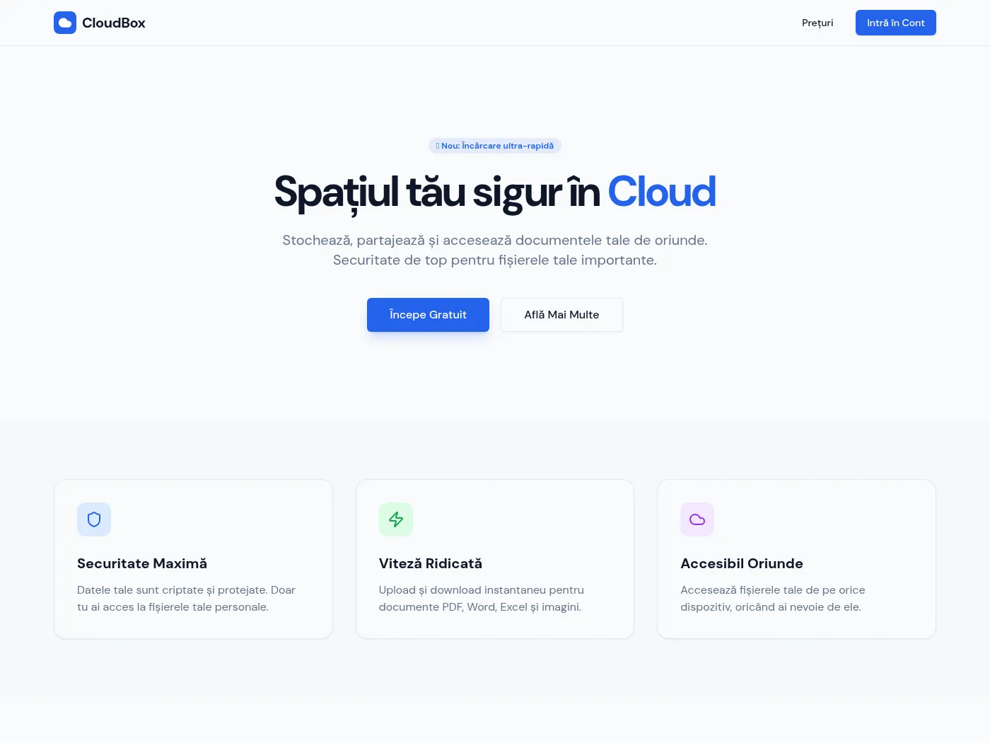 CloudBox Service Portal