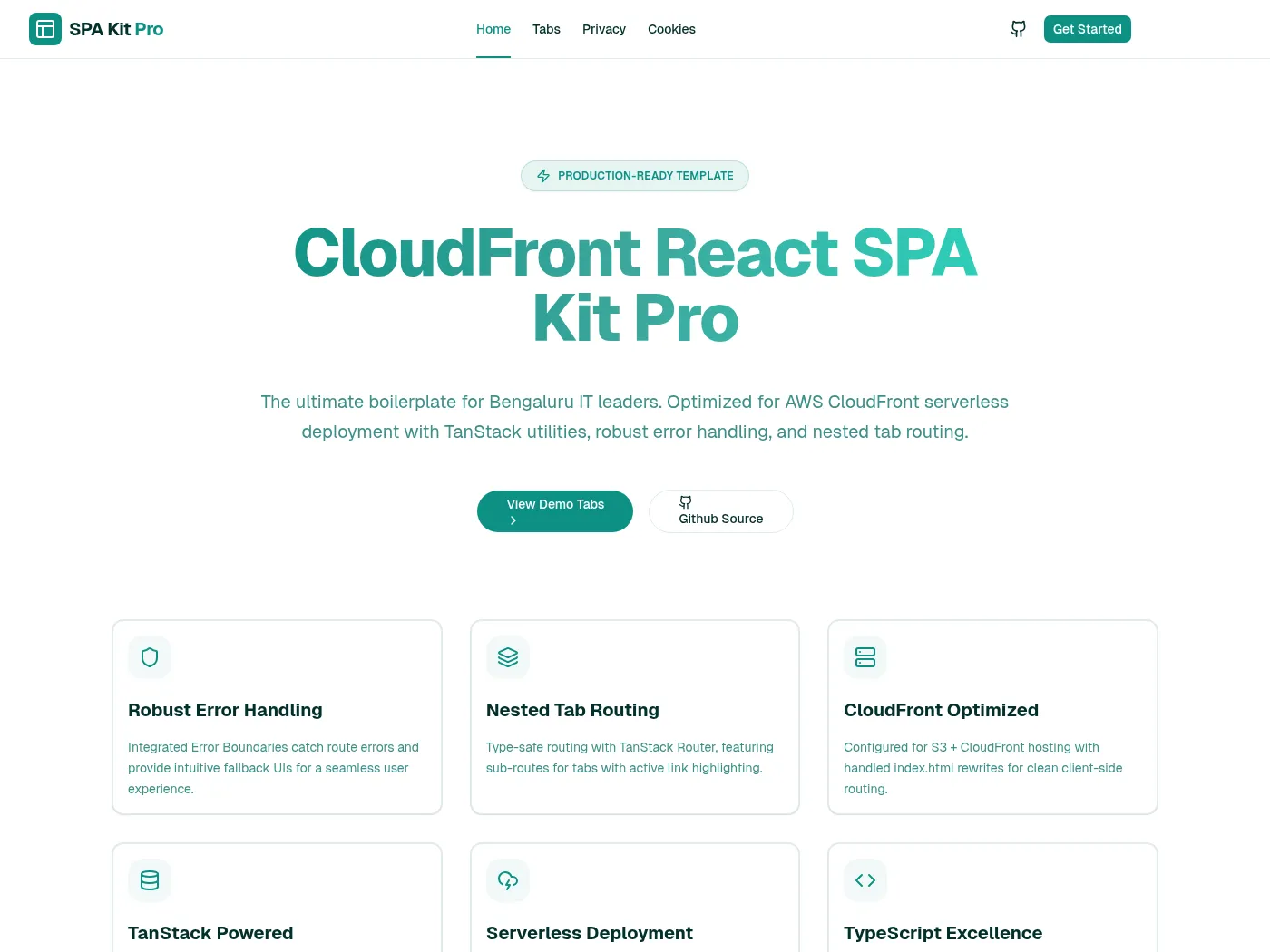 CloudFront React SPA Kit