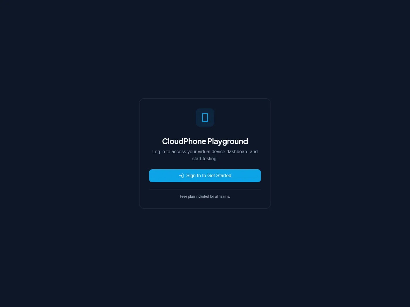 CloudPhone Playground