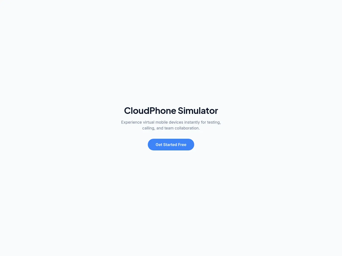 CloudPhone Web Simulator