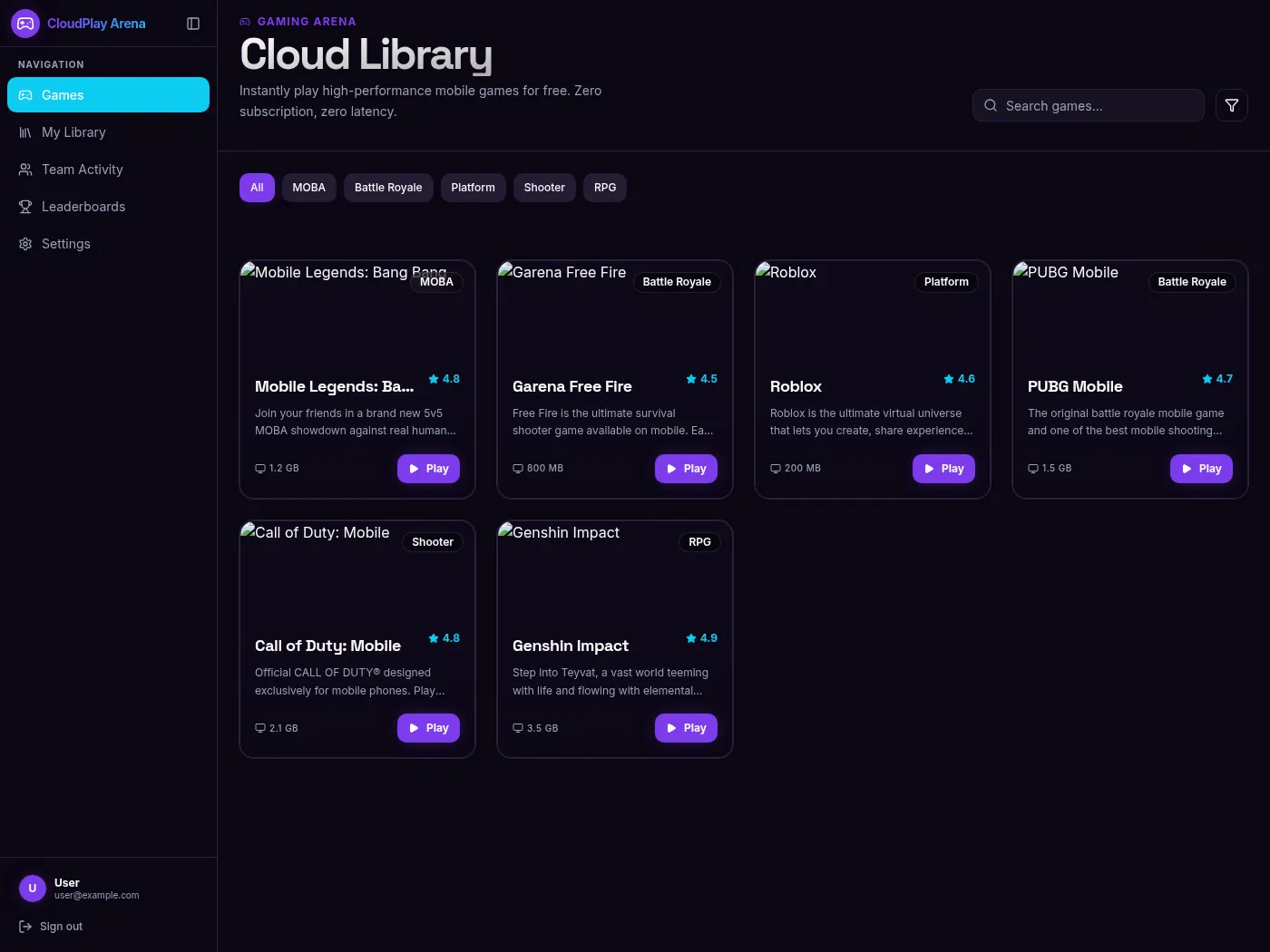 CloudPlay Arena
