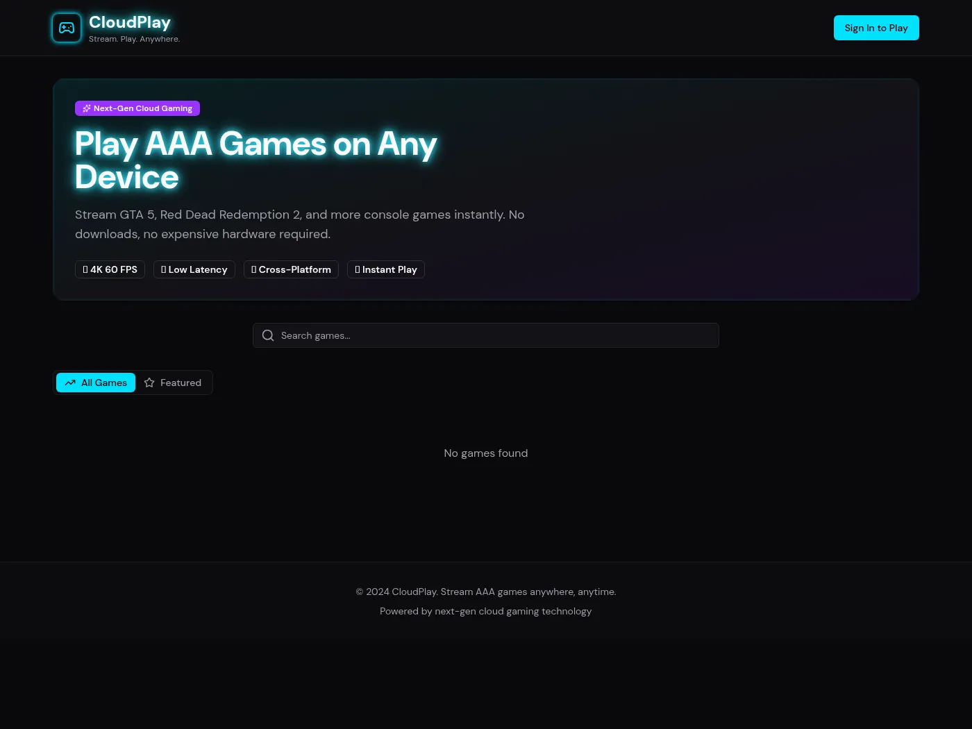 CloudPlay GTA & OC Games