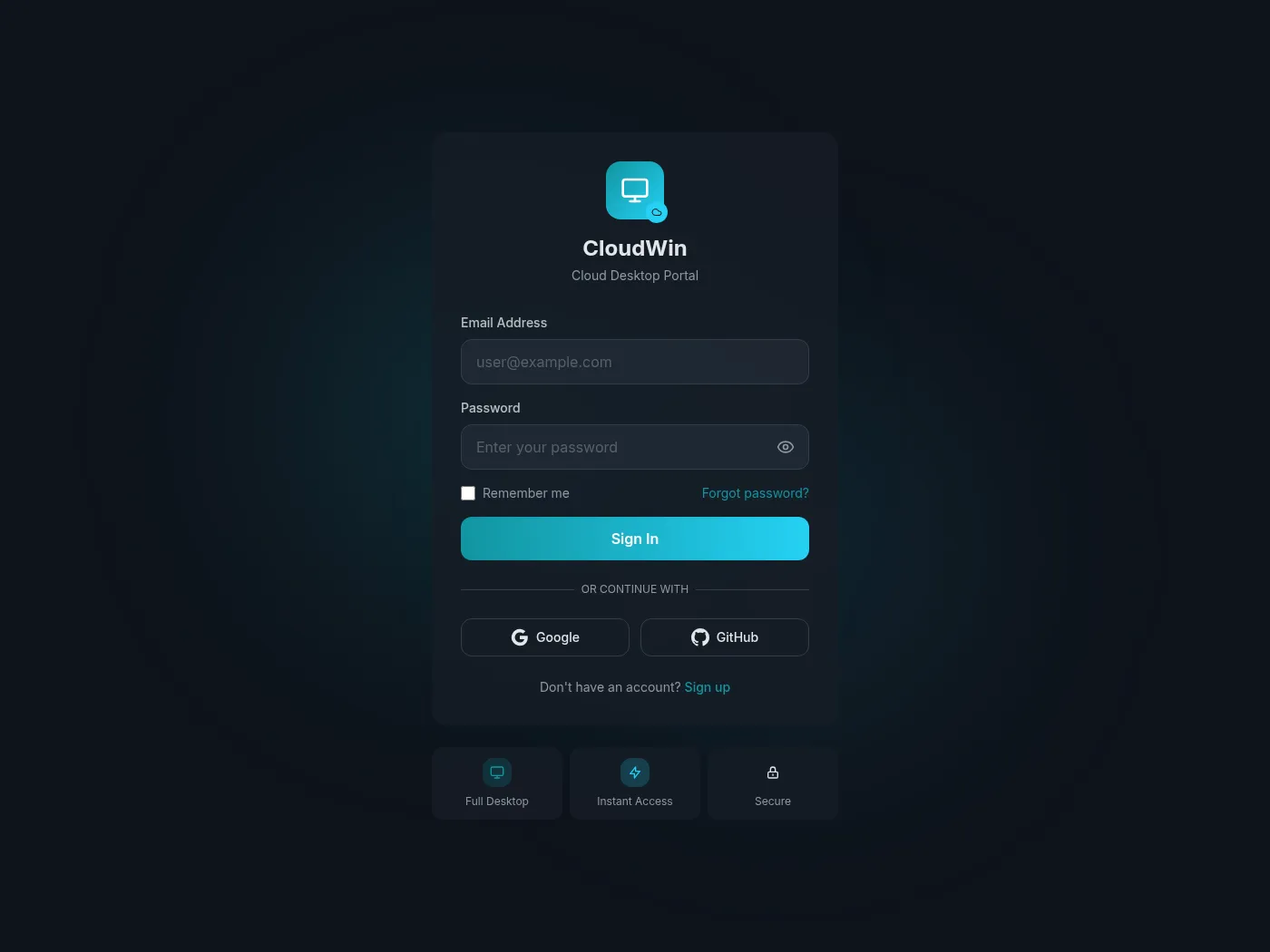 CloudWin Desktop Portal