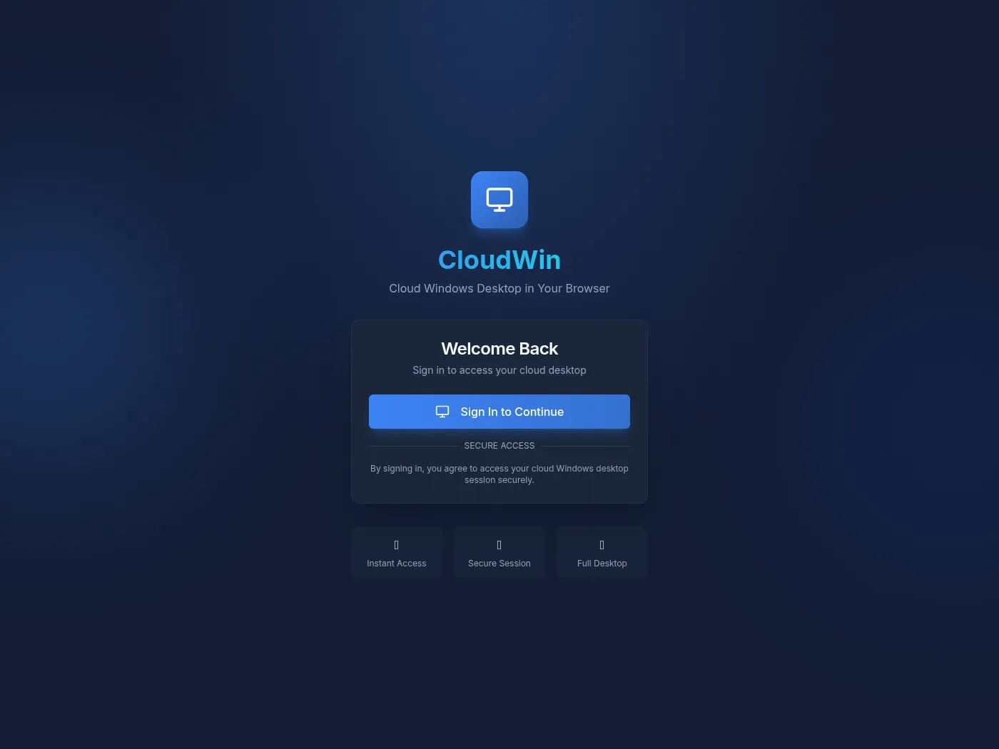 CloudWin Browser Desktop