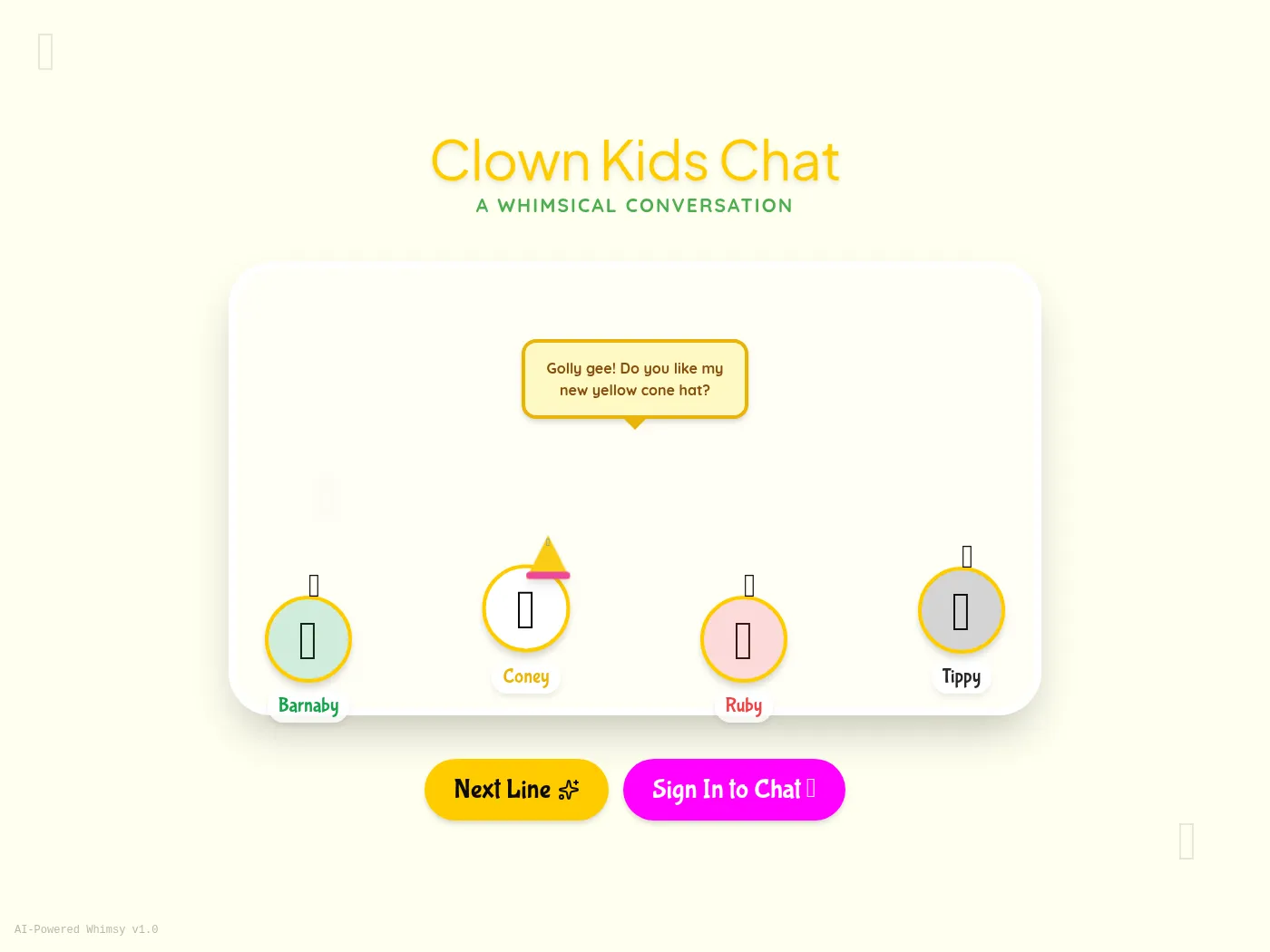 Clown Kids Chat