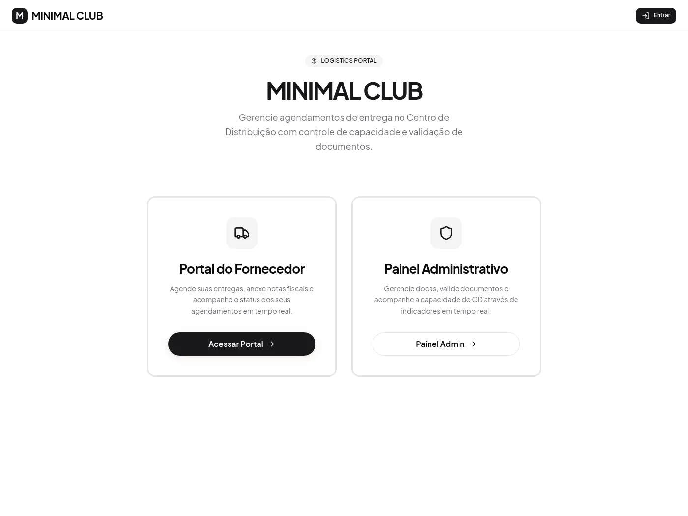 Minimal Club Booking Portal