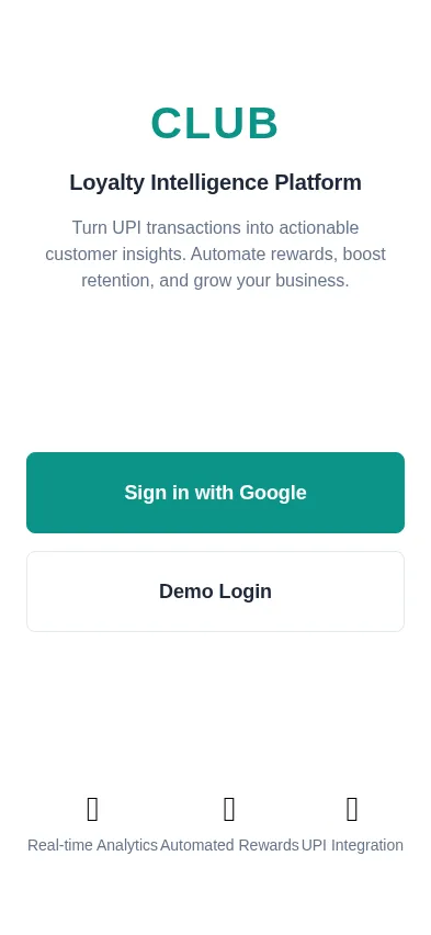 CLUB Loyalty Intelligence App