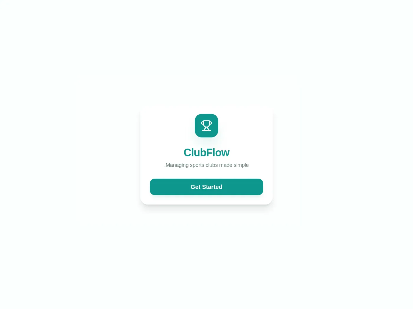 ClubFlow SaaS Dashboard