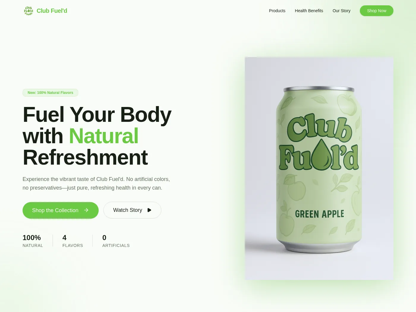 Club Fuel'd Landing Page