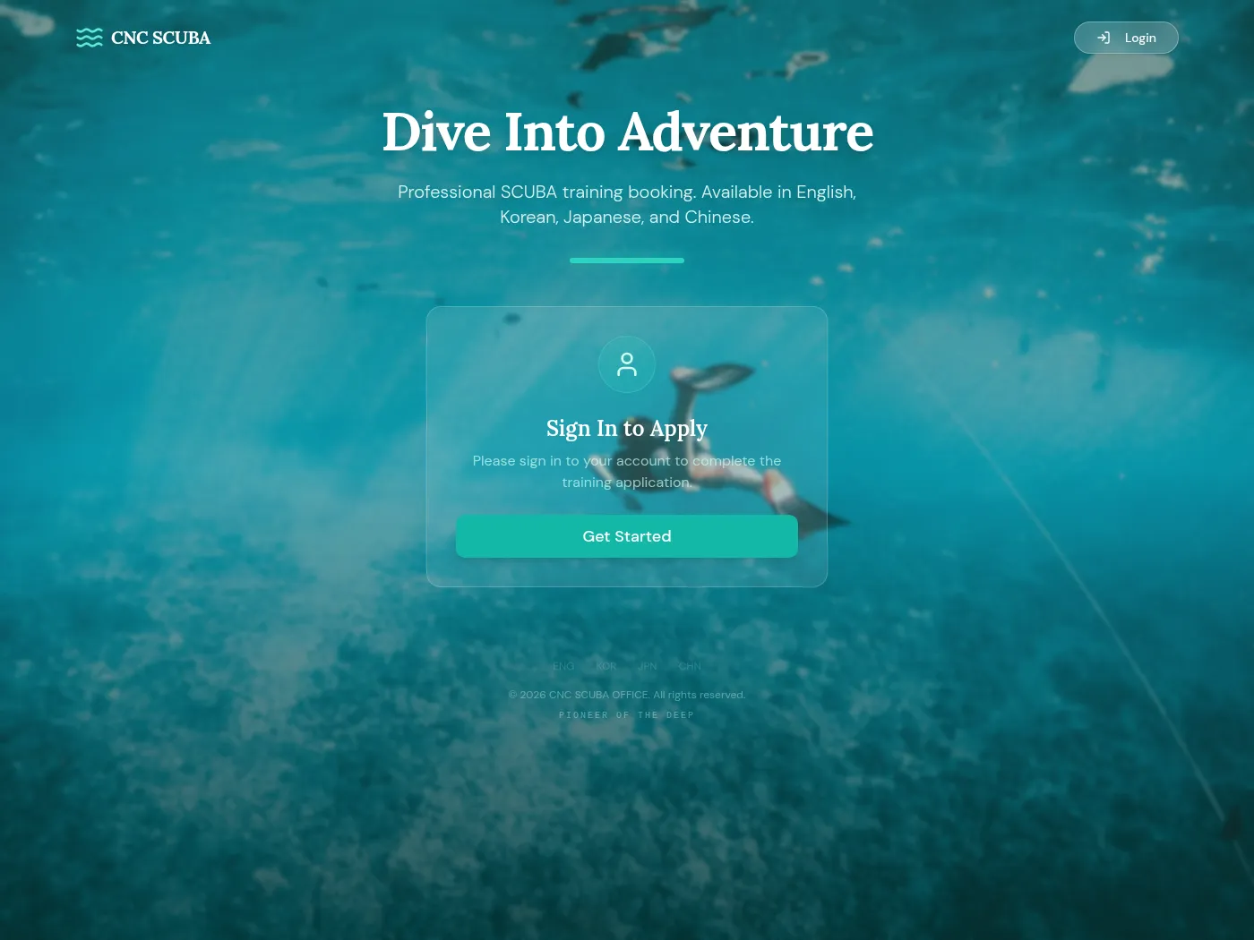 CNC SCUBA Booking App