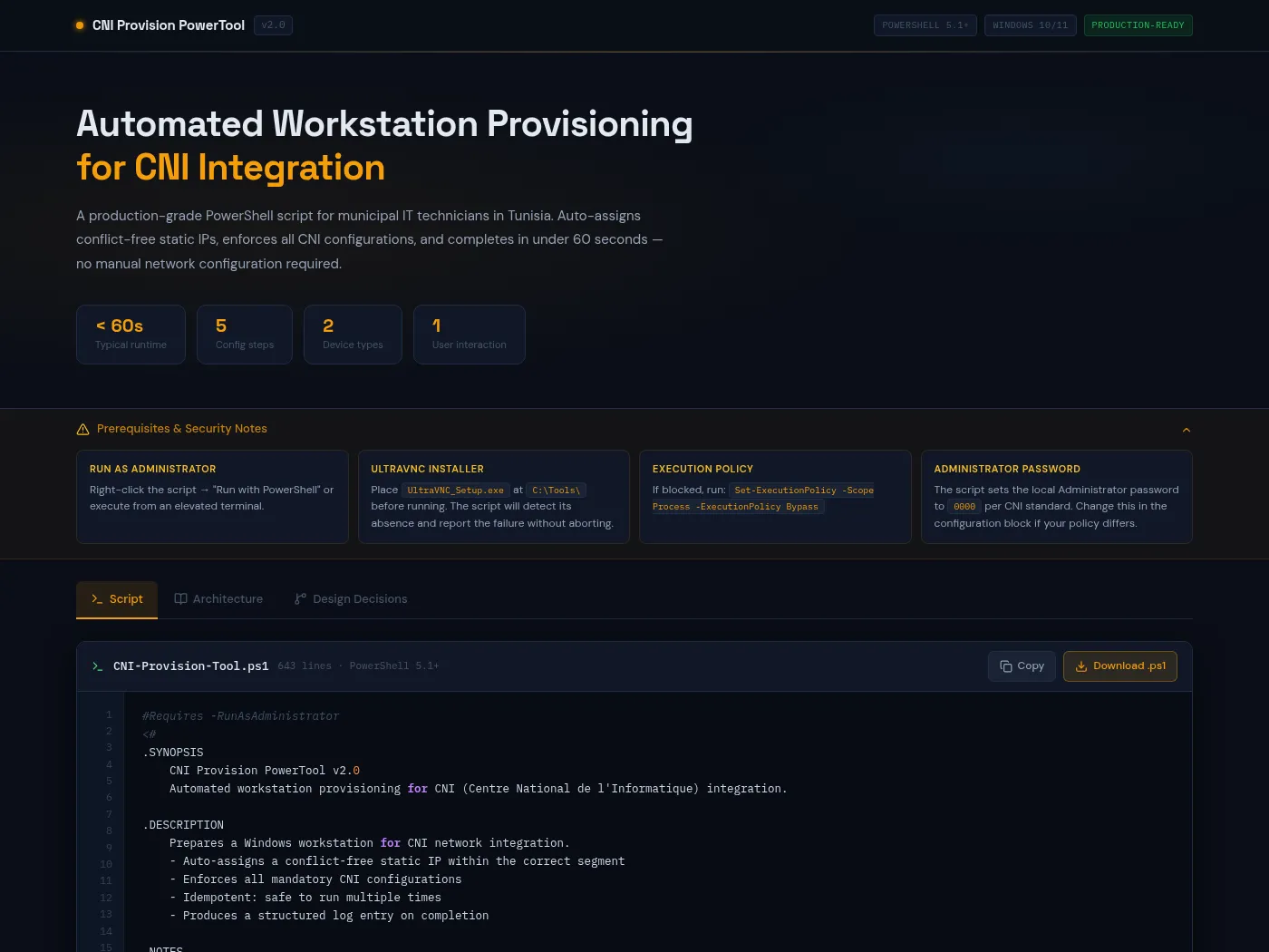 CNI Provision PowerTool