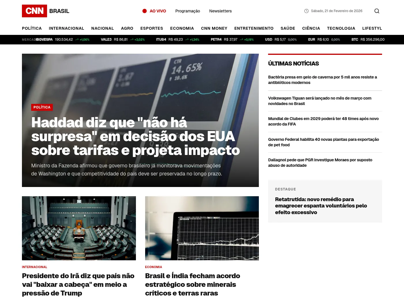 CNN Brasil Clone