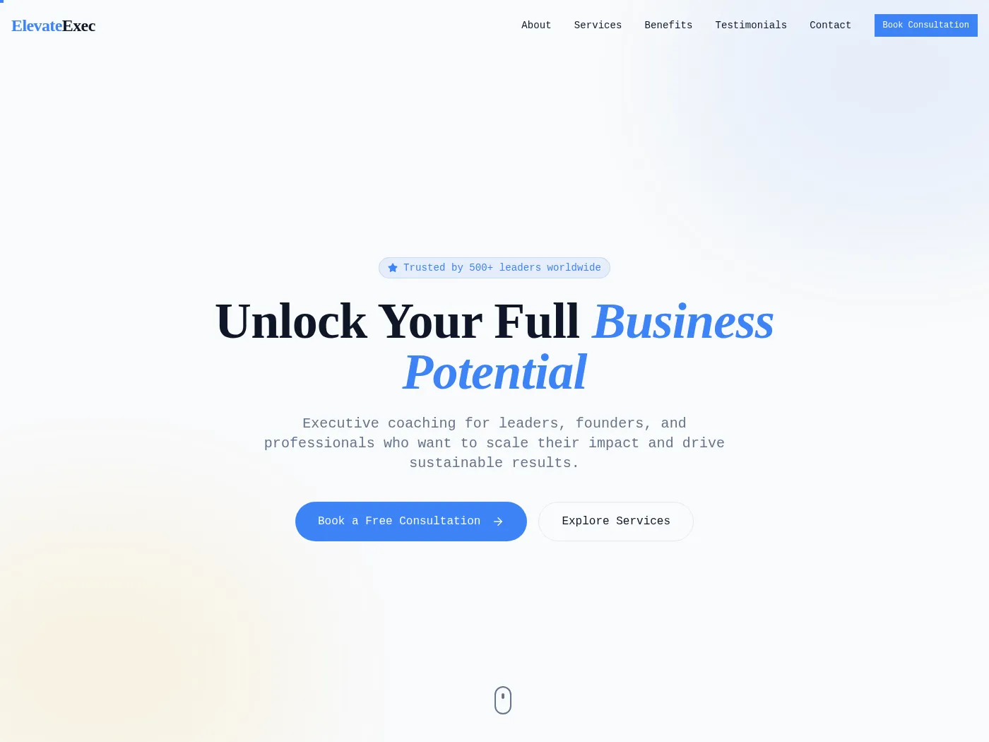 ElevateExec Coaching Site