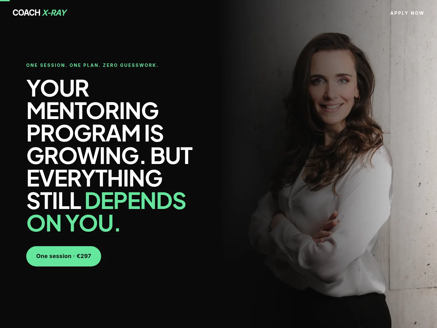 Coach X-Ray Landing Page