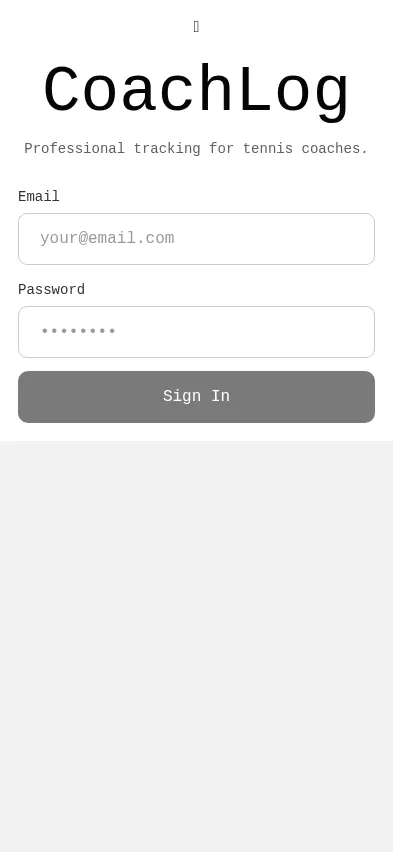 CoachLog Mobile