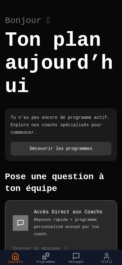 CoachPro Fitness App