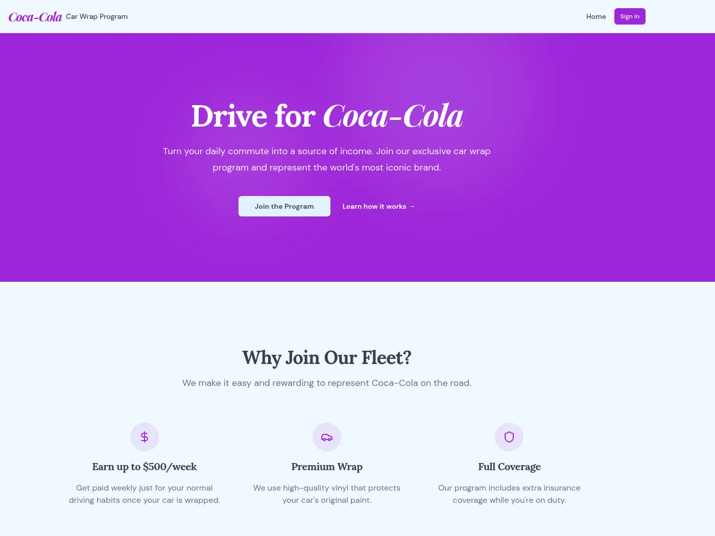 Coca-Cola Car Wrap Jobs