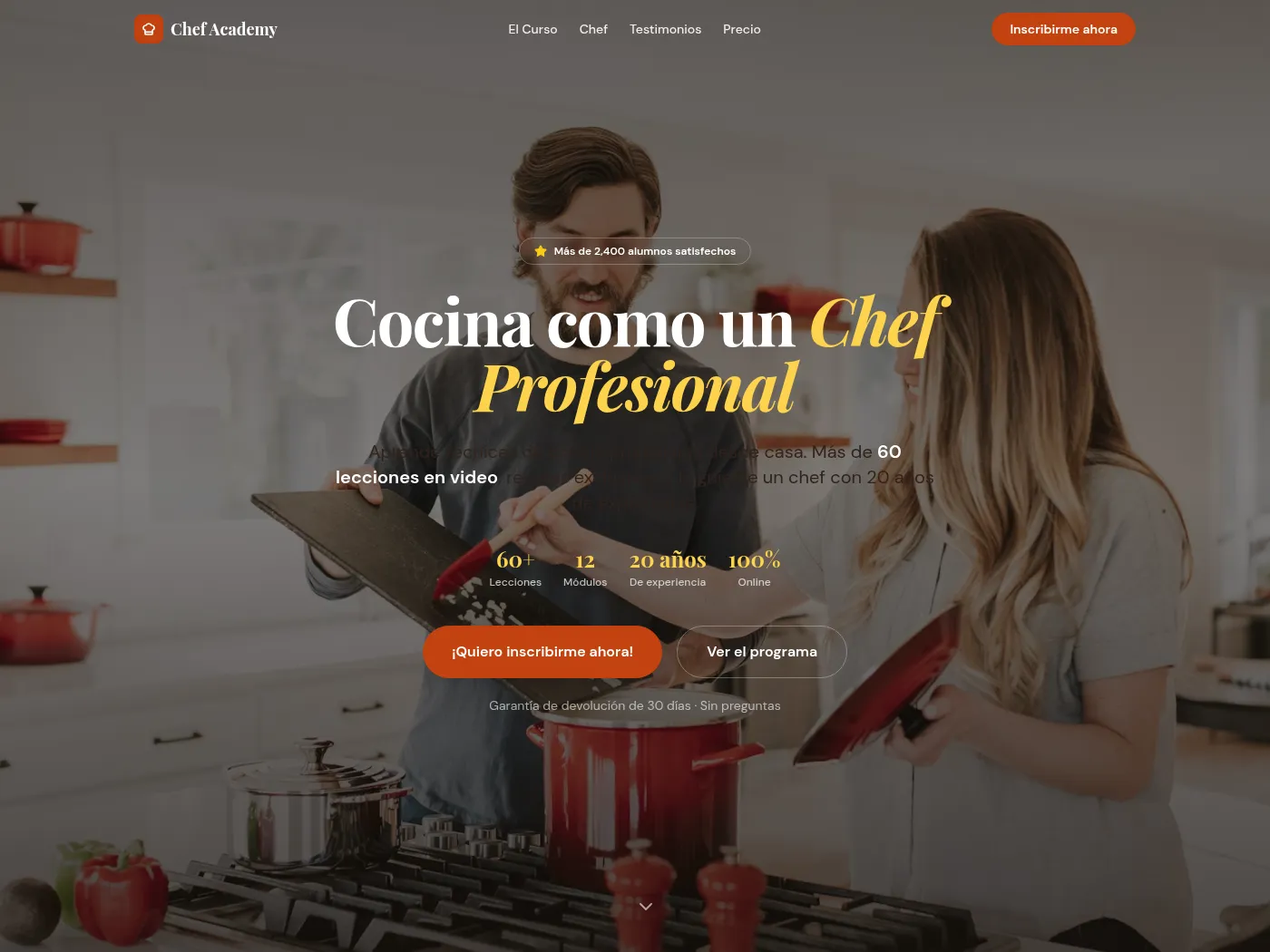 Curso Cocina Landing