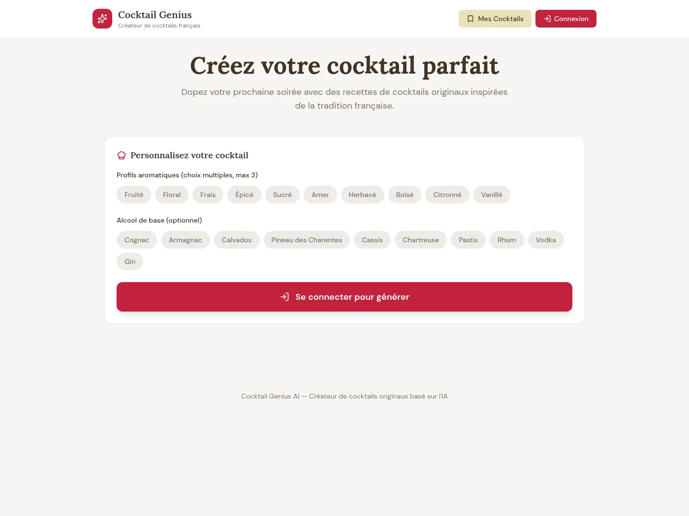 Cocktail Genius AI