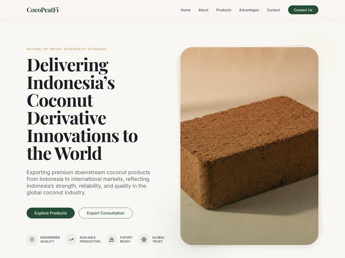 CocoPeatFi Landing Page