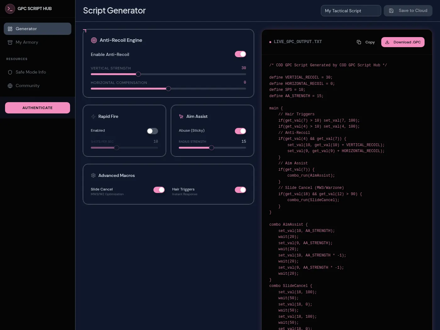 COD GPC Script Hub