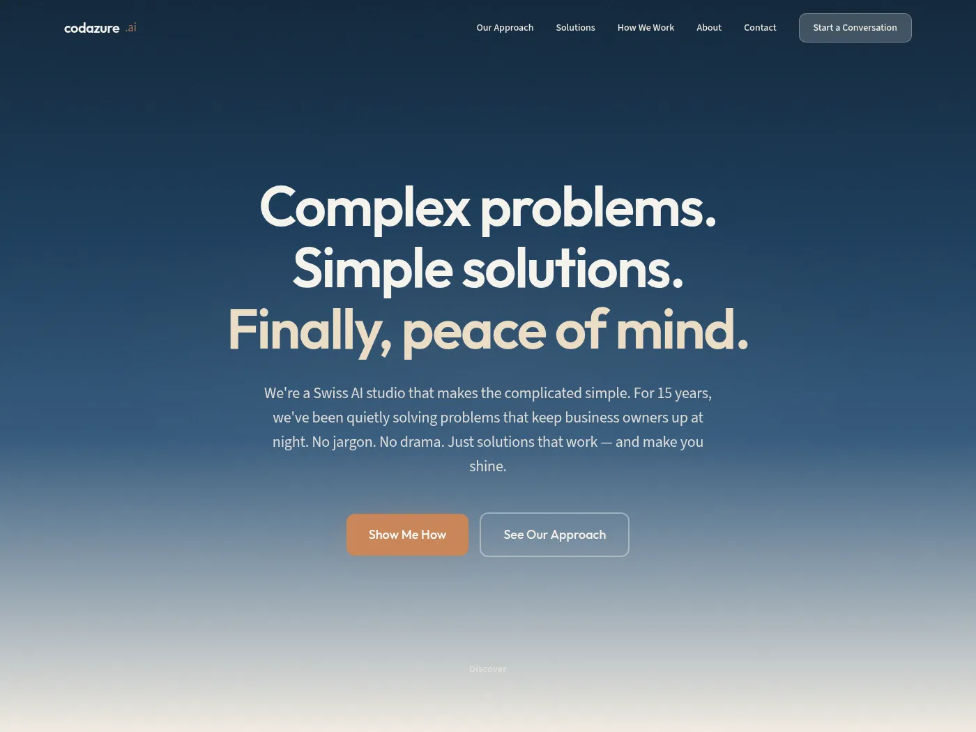 Codazure Calm Studio Site
