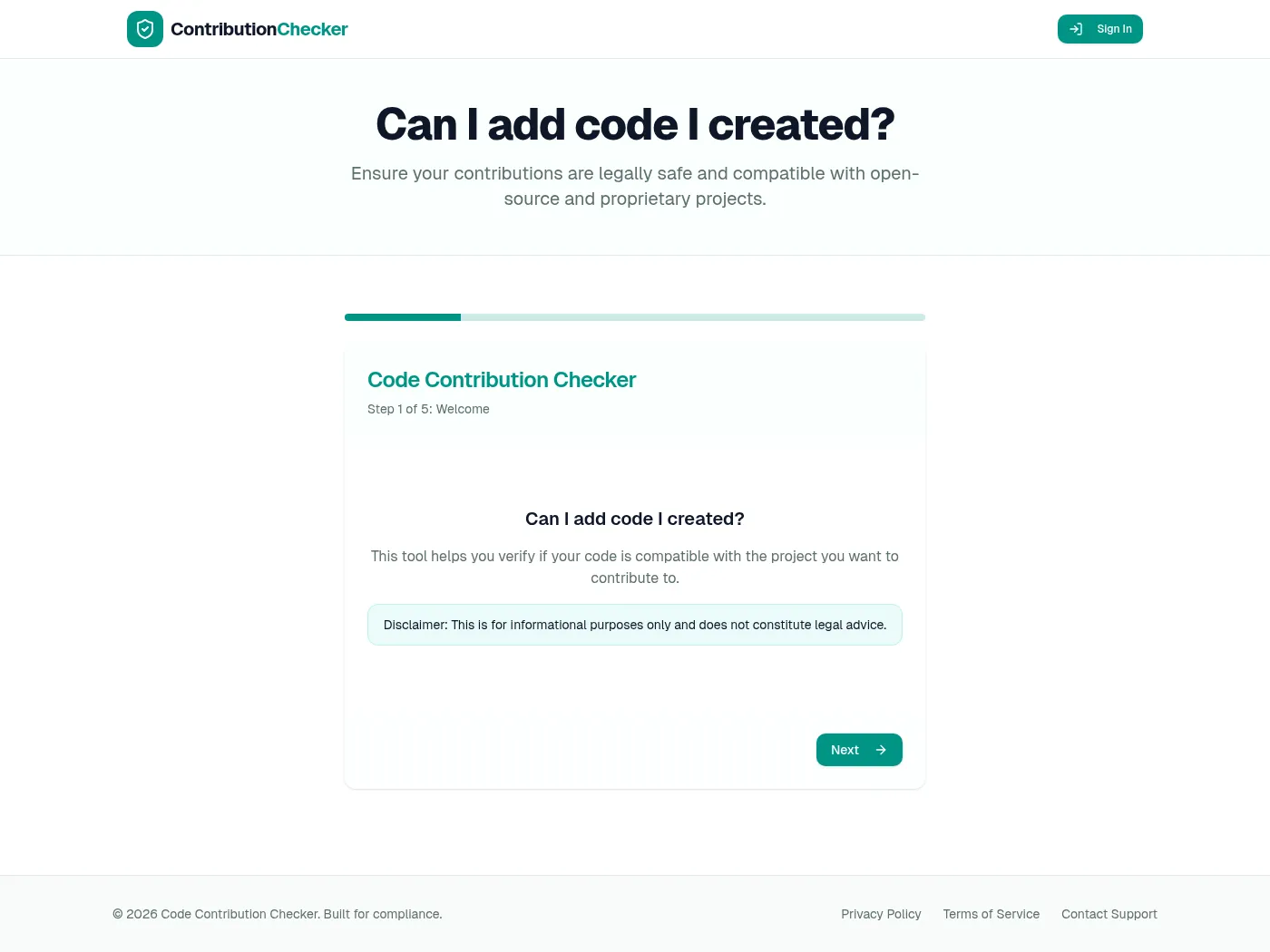 Code Contribution Checker