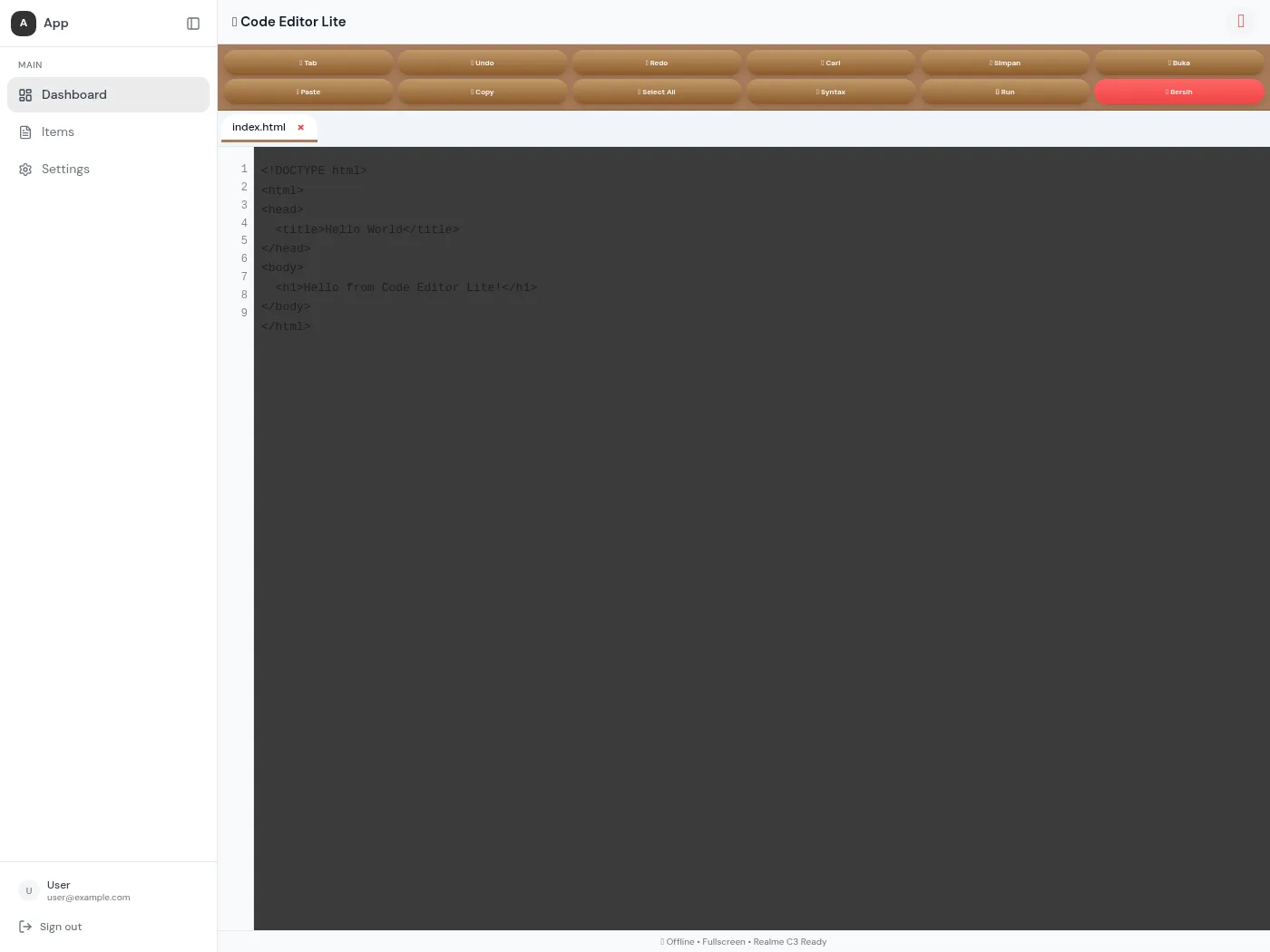Code Editor Lite