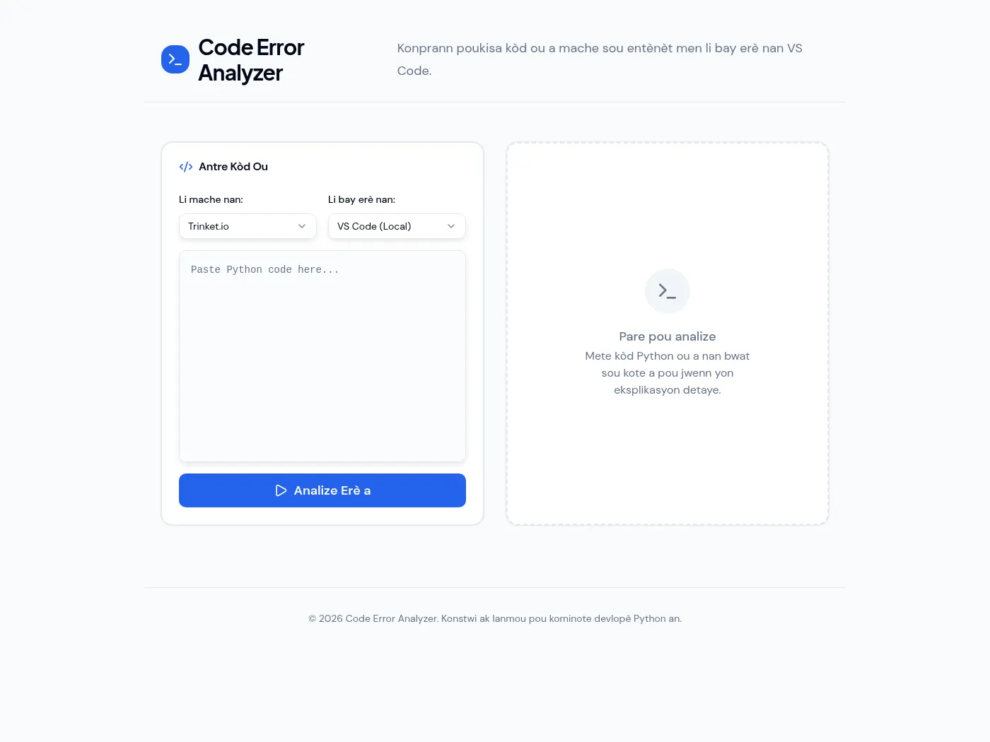 Code Error Analyzer