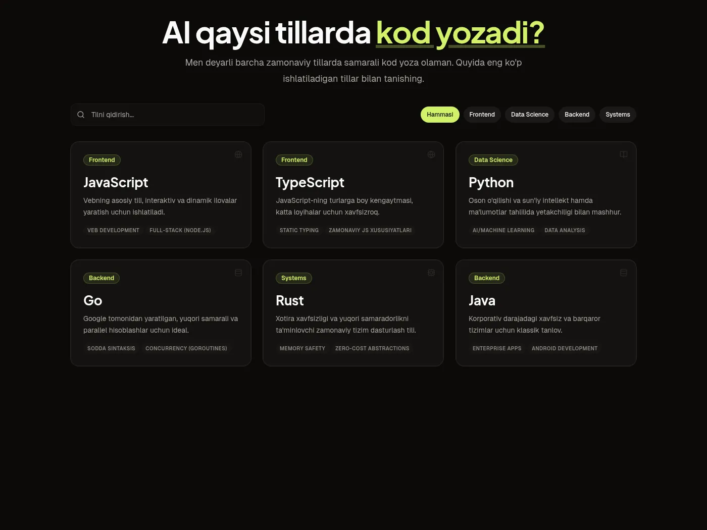 CodeLang Explorer