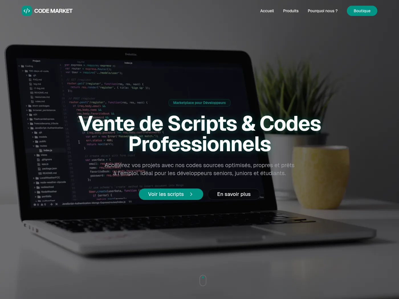 Code Market OnePage