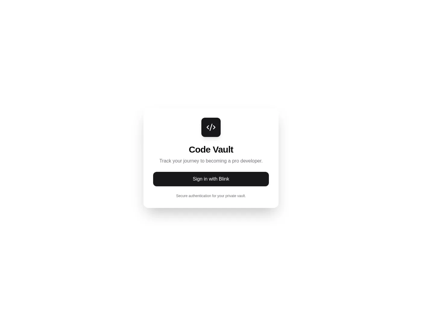 Code Vault Tracker