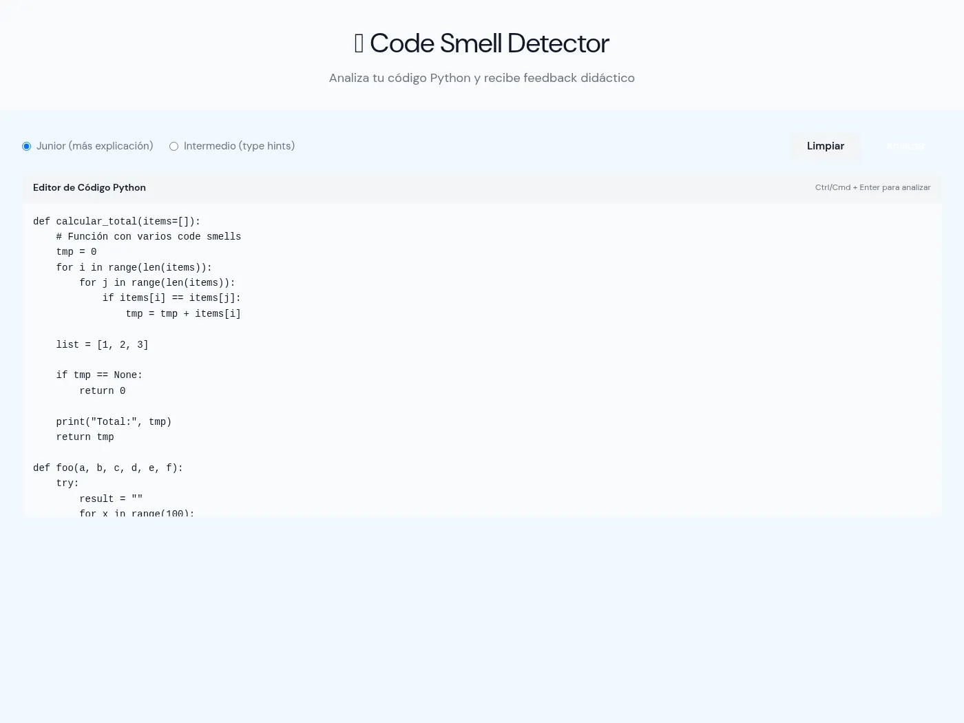 Code Smell Detector