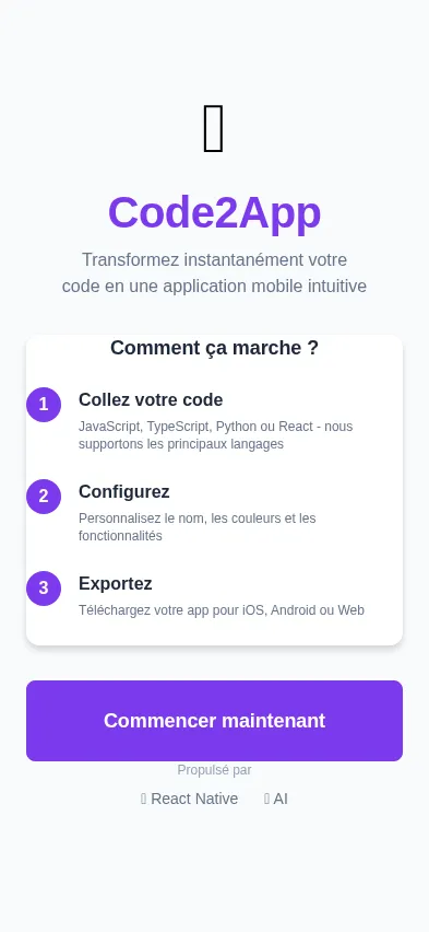 Code2App Mobile