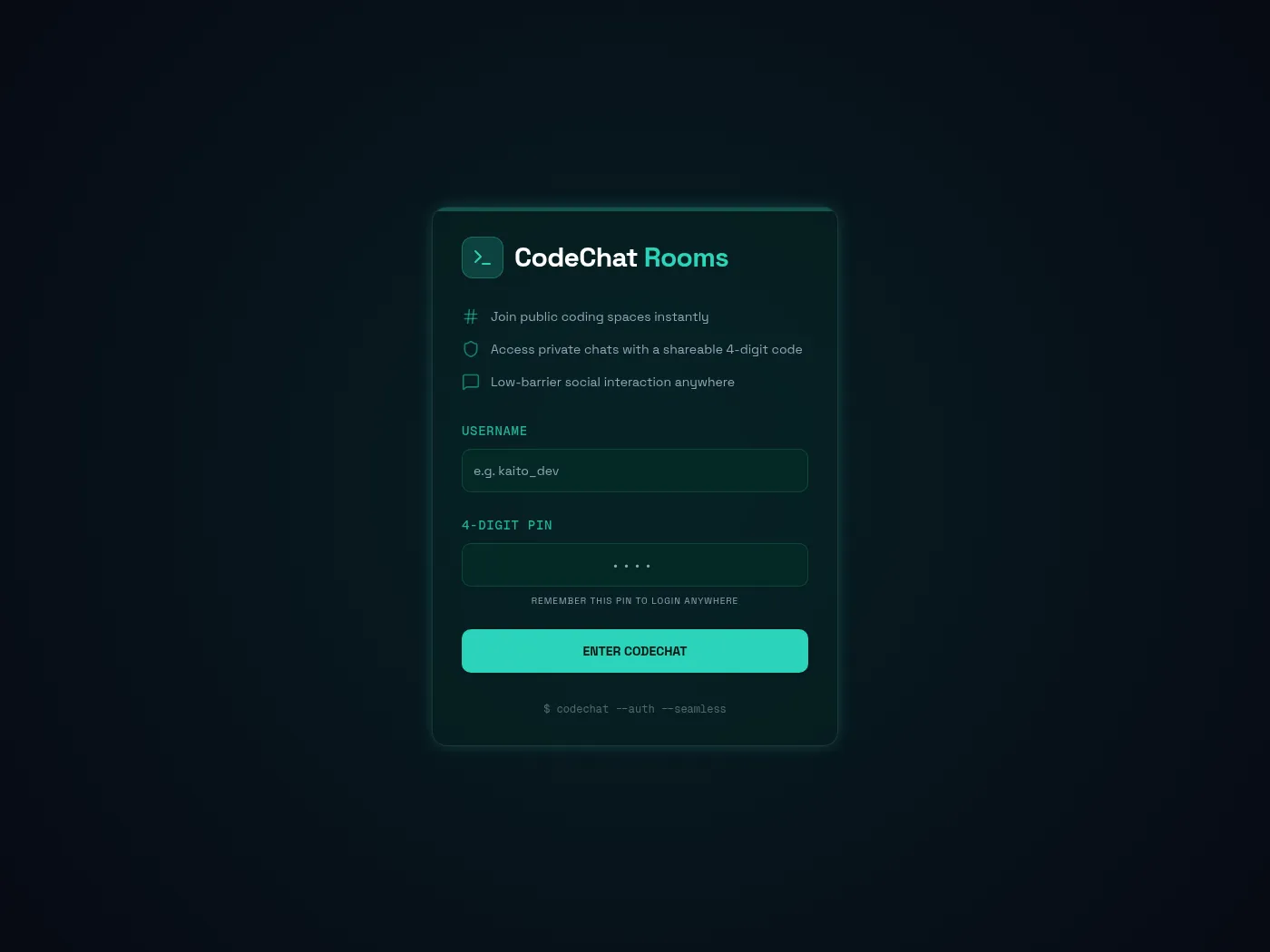 CodeChat Rooms