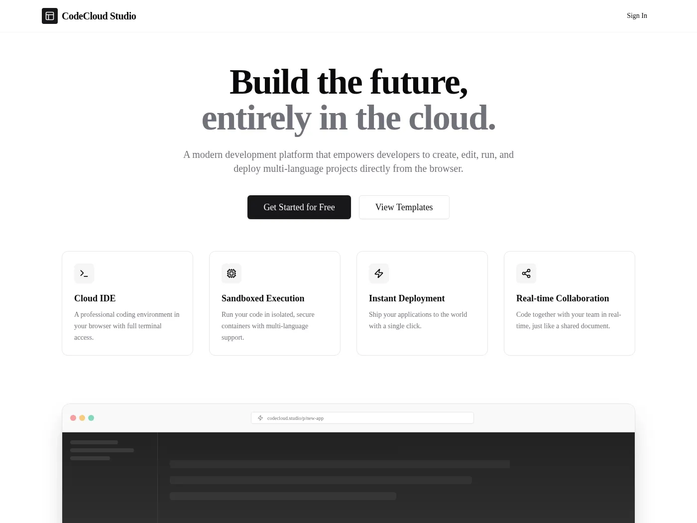 CodeCloud Studio