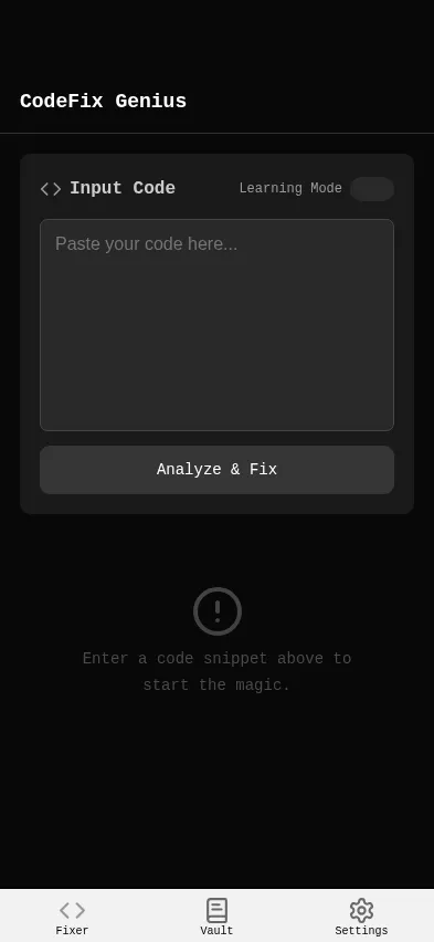 CodeFix Genius