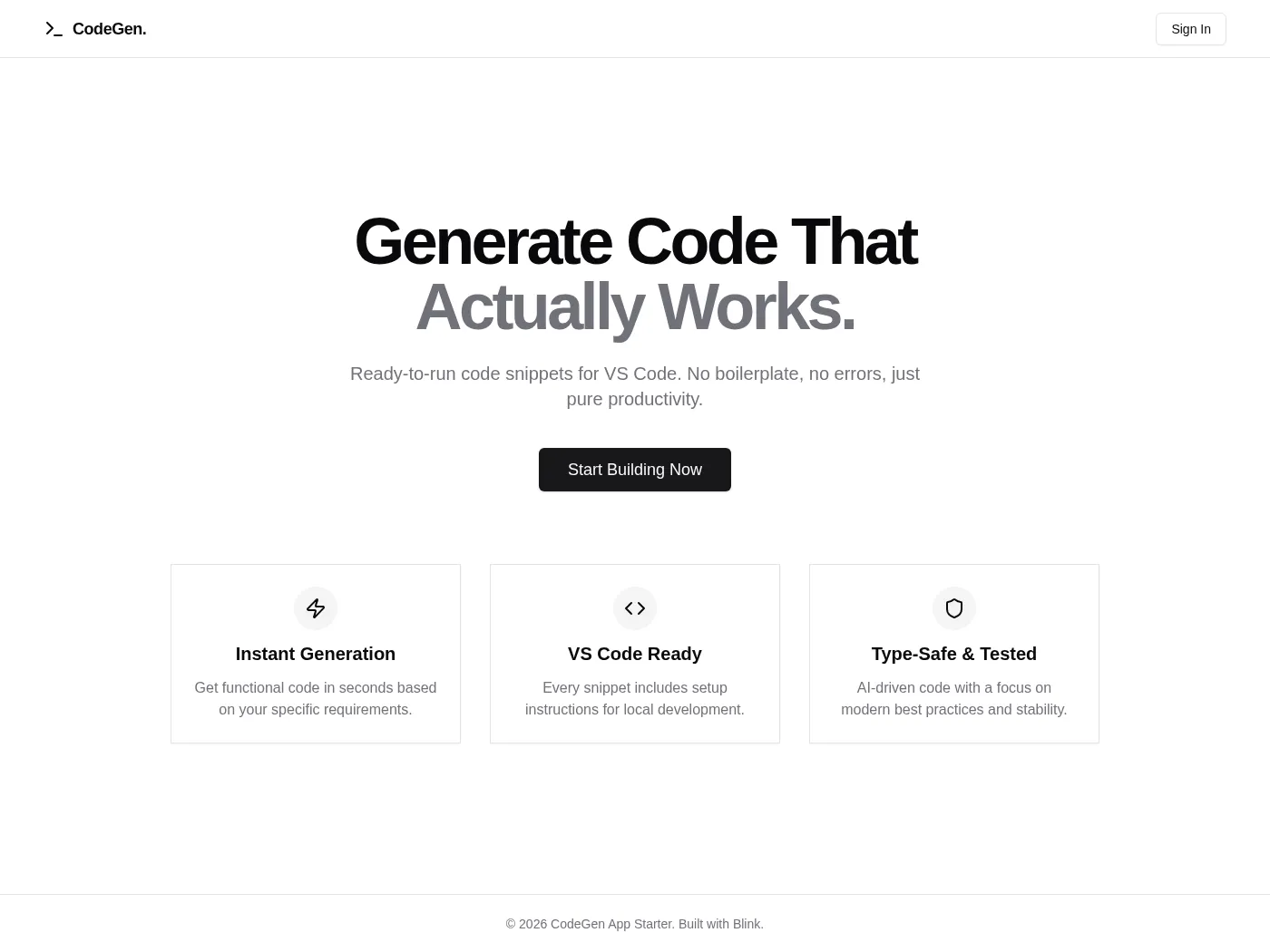 CodeGen App Starter